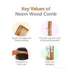 Order 100% Pure Neem Wood Comb Online India | Satopradhan