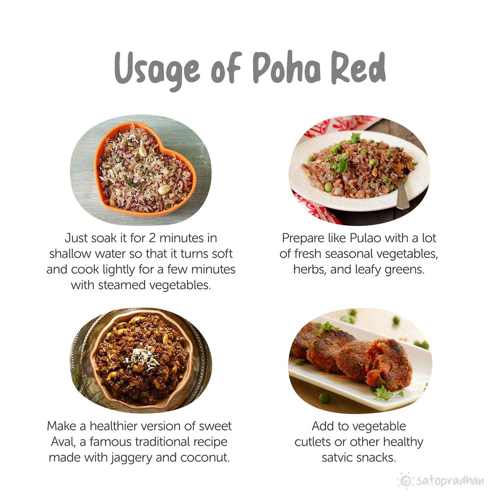 Healthy & Tasty Red Rice Poha Online Buy Now | Satopradhan