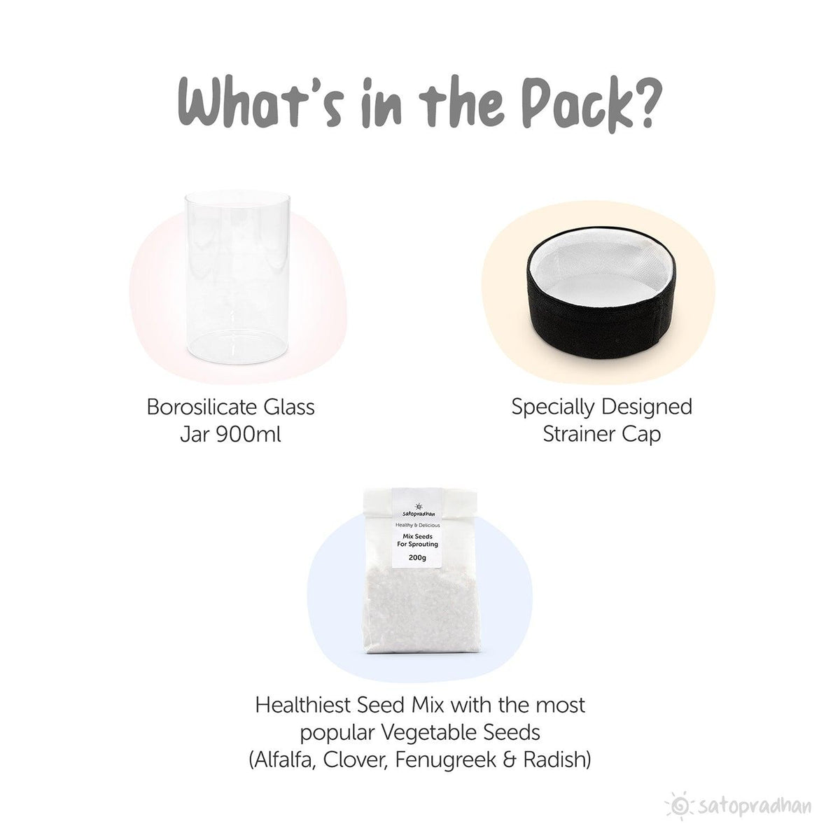 Best Sprout Starter Kit by Satopradhan - Sprout making jar