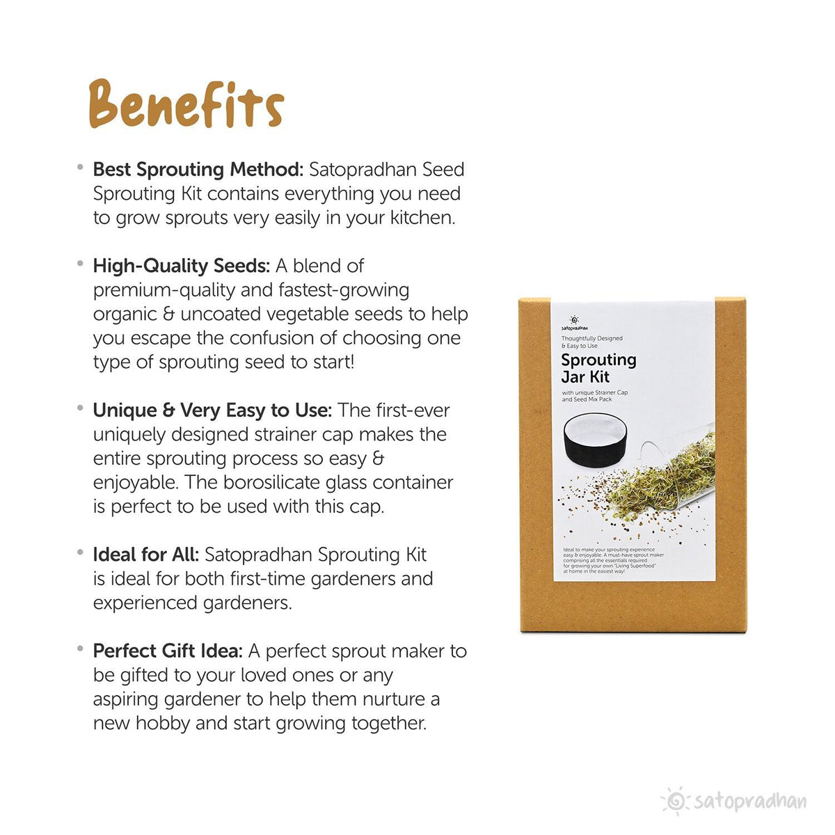 Best Sprout Starter Kit by Satopradhan - Sprout making jar